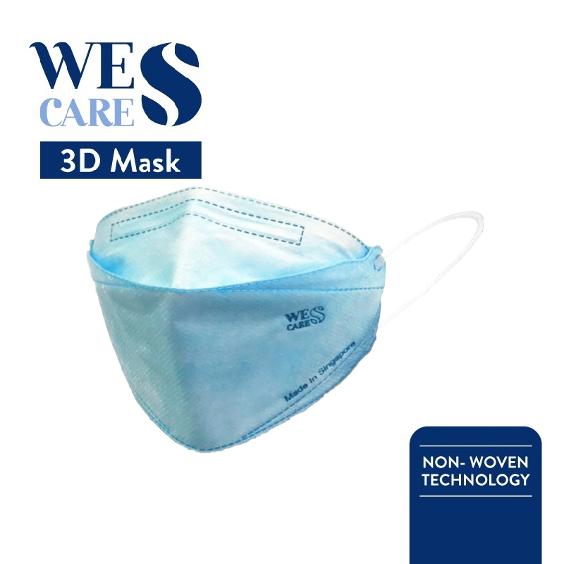 3D Premium Face Mask - Azure Blue [20Pcs] (KF Design) | Made in Singap ...